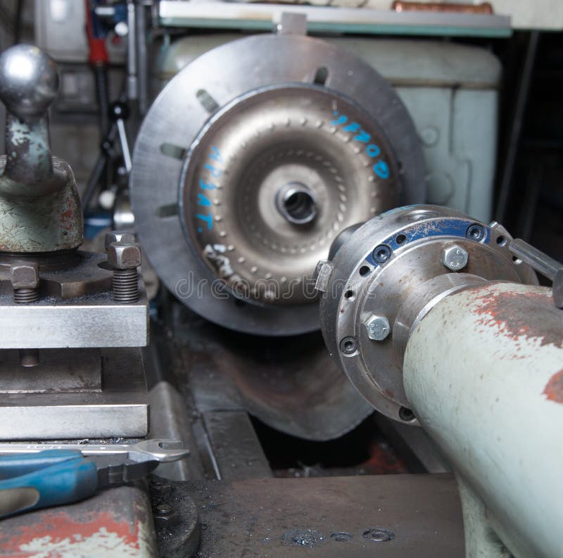 Lathe stock photo. Image of factory, metal, production - 49798536