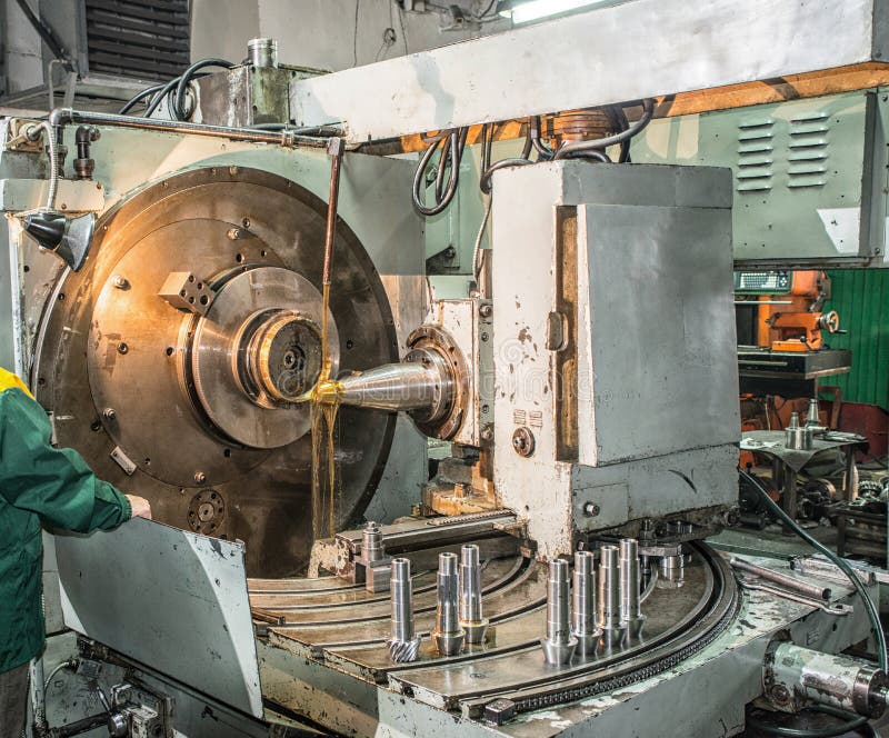 Lathe machine stock image. Image of engineering, milling - 93347101