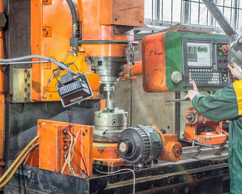 Operation of a Metal Blank on Turning Machine with Cutting Tool Stock ...