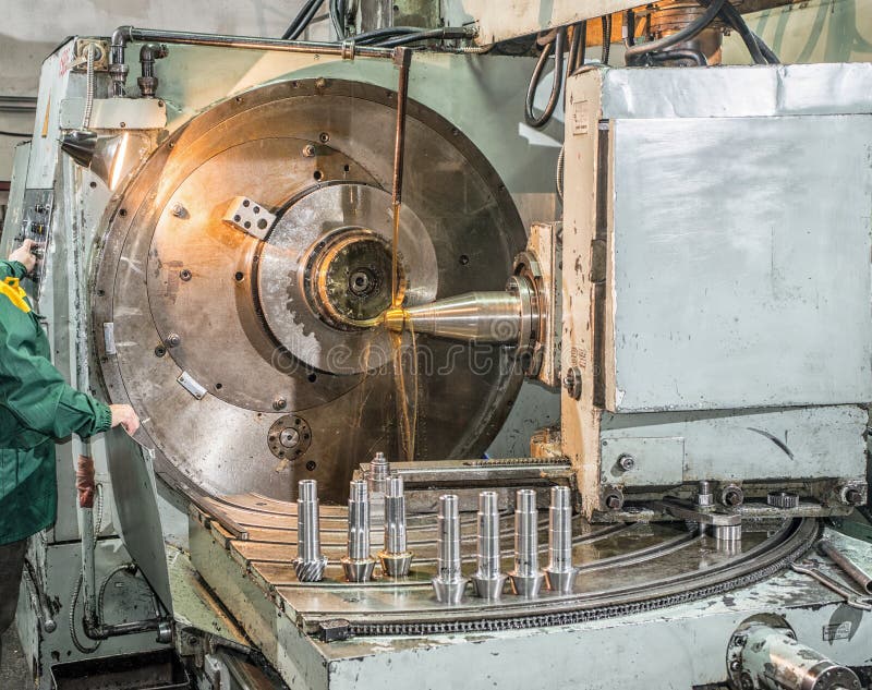 Operation of a Metal Blank on Turning Machine with Cutting Tool Stock ...