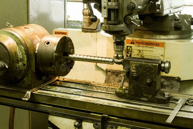 Lathe machine stock photo. Image of mill, iron, industry - 46684222