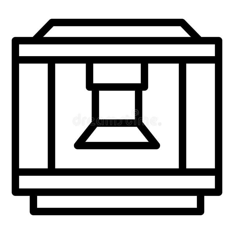 Lathe Machine Icon Outline Vector. Cnc Equipment Stock Vector ...