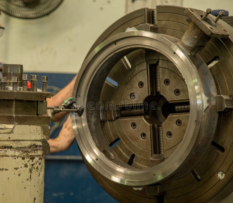 Lathe Machine Industry Tool Stock Image - Image of machining, turning ...
