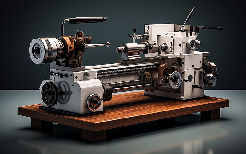 Lathe Machine Isolated on a Pure White Background -Generative Ai Stock ...
