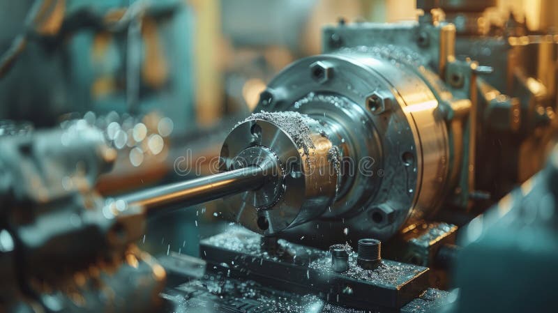 Lathe Machine in Operation. Stock Photo - Image of industrial, tooling ...