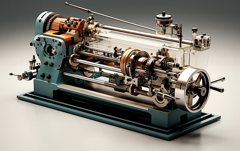 Lathe Machine on the White Background -Generative Ai Stock Photo ...