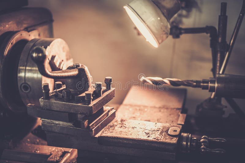Lathe machine stock image. Image of repair, industrial - 41889355