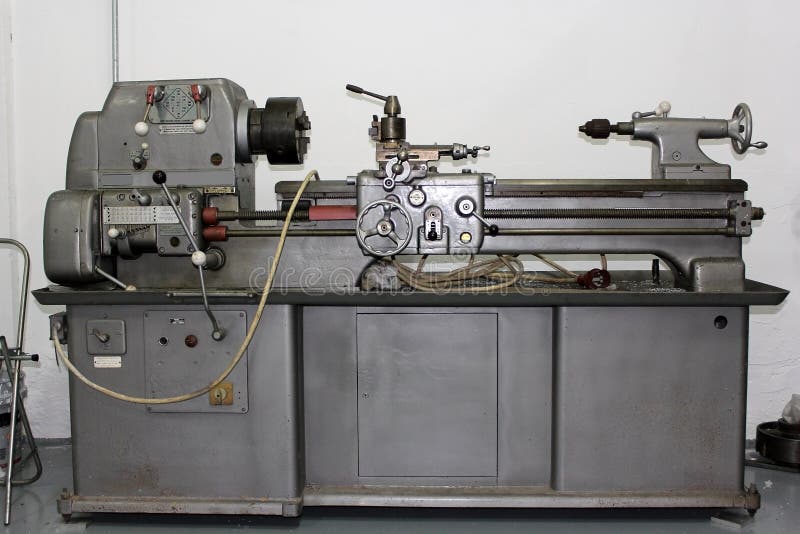 Lathe Machine in a Workshop Stock Image - Image of technology ...