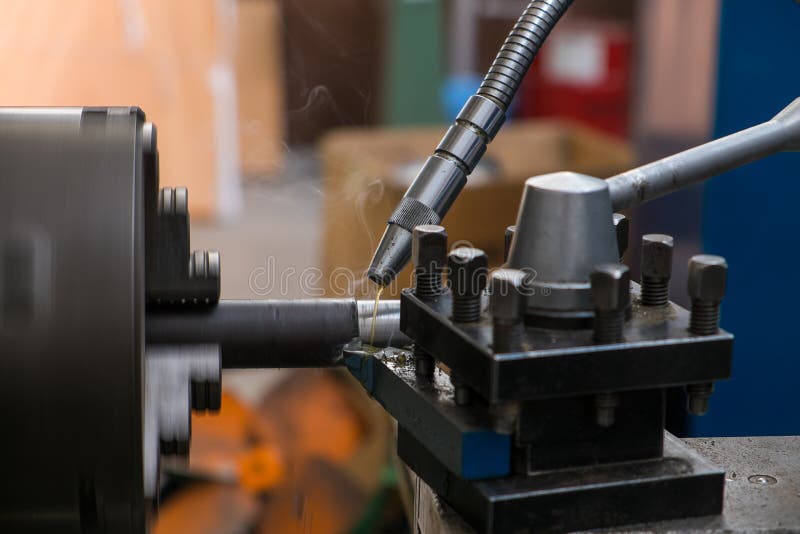 Lathe machine stock image. Image of factory, manufacturing - 56994005
