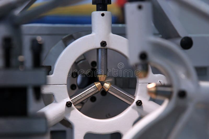 Lathe machine in workshop stock photo. Image of close - 72172428
