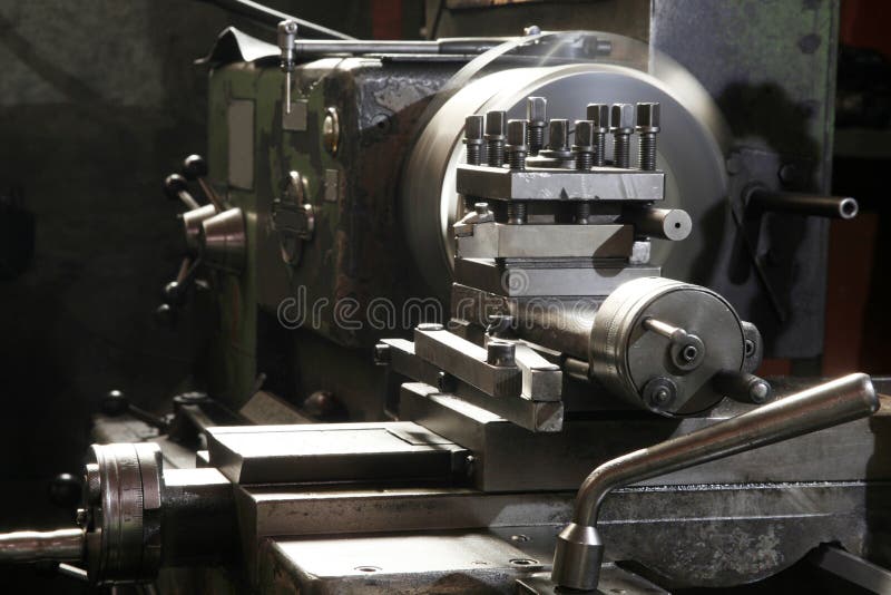 Lathe stock image. Image of lubrication, mechanic, machine - 188990371
