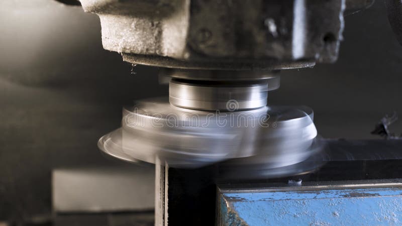 Lathe in the Process of Processing Different Materials Stock Footage ...