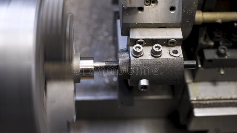 Lathe in the Process of Processing Different Materials Stock Footage ...