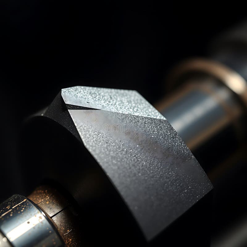 Lathe Tool with a Diamond Tip Captured in Extreme Close Up Showcasing ...