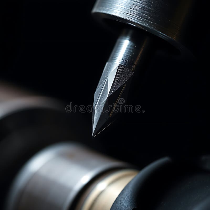 Lathe Tool with a Diamond Tip Captured in Extreme Close Up Showcasing ...