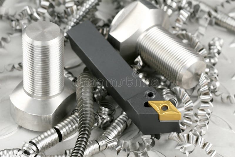 Lathe tool and turnings stock photo. Image of machine - 3405198