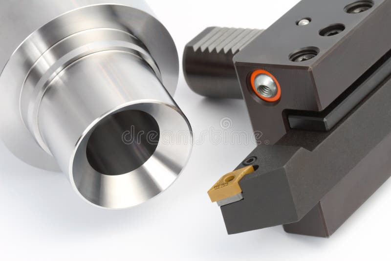 Lathe tool and workpiece stock photo. Image of sintered - 4540418