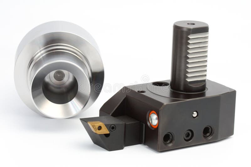 Lathe tool and workpiece stock image. Image of metal, technical - 4578149