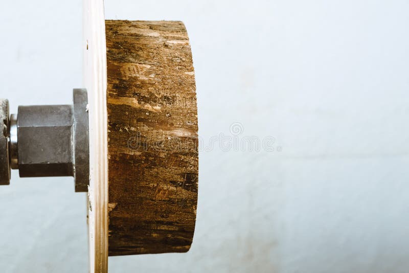 Lathe on a tree stock photo. Image of construction, curled - 109605828