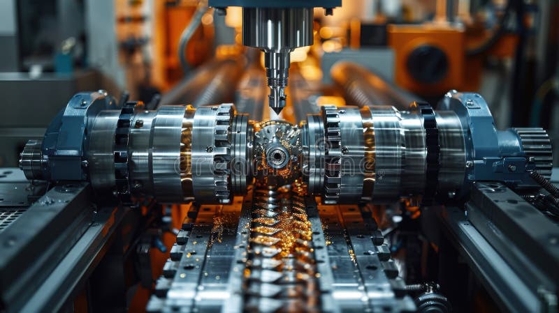 A Lathe is Used To Machine Parts with Turning Tools. Metalworking ...