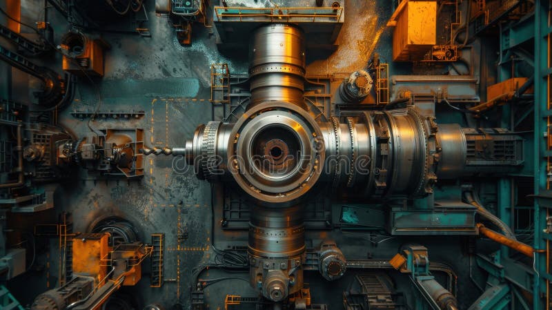 A Lathe is Used To Machine Parts with Turning Tools. Metalworking ...