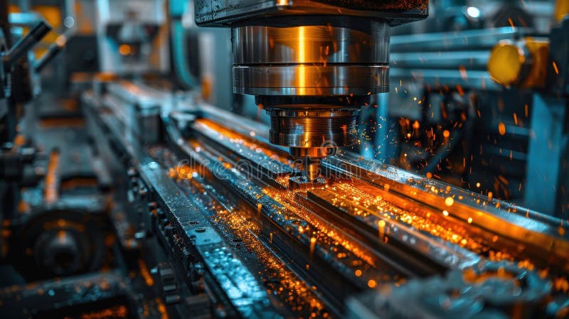 A Lathe is Used To Machine Parts with Turning Tools. Metalworking ...