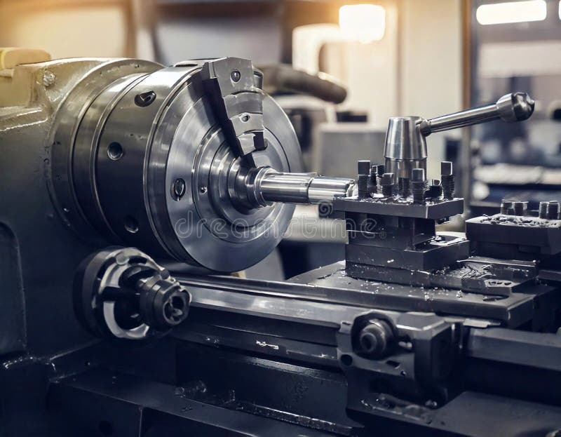 Lathe and workpiece stock photo. Image of tooling, technology - 361744902