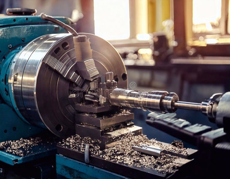 Lathe and workpiece stock image. Image of industrial - 361744869