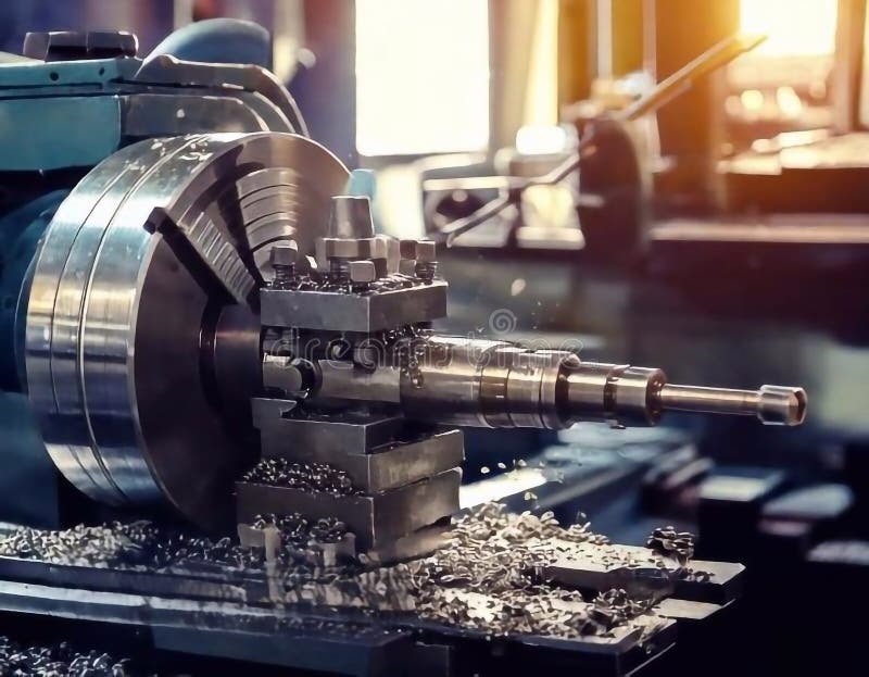 Lathe and workpiece stock image. Image of industry, component - 361744885