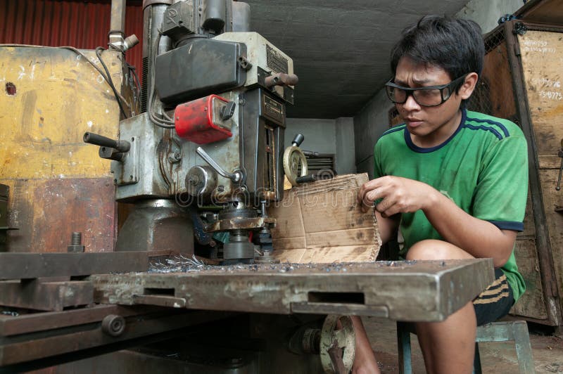 Lathe Workshop Workers are Doing Milling Metalwork Editorial Image - Image of drilling, industry ...