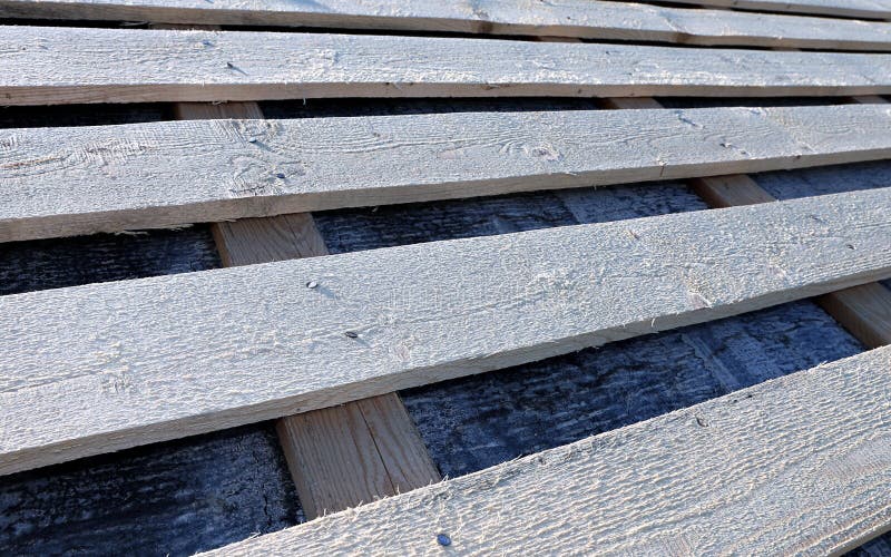 Lathing of roofing system stock image. Image of impregnated - 49948919