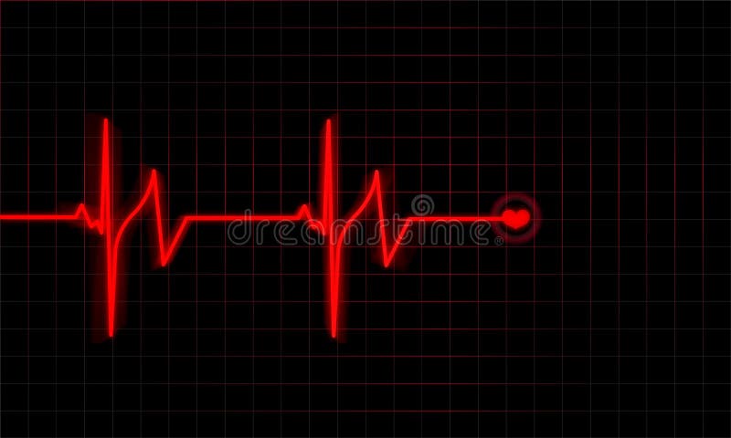 Gráfico Normal Del Latido Del Corazón ECG Stock de ilustración ...