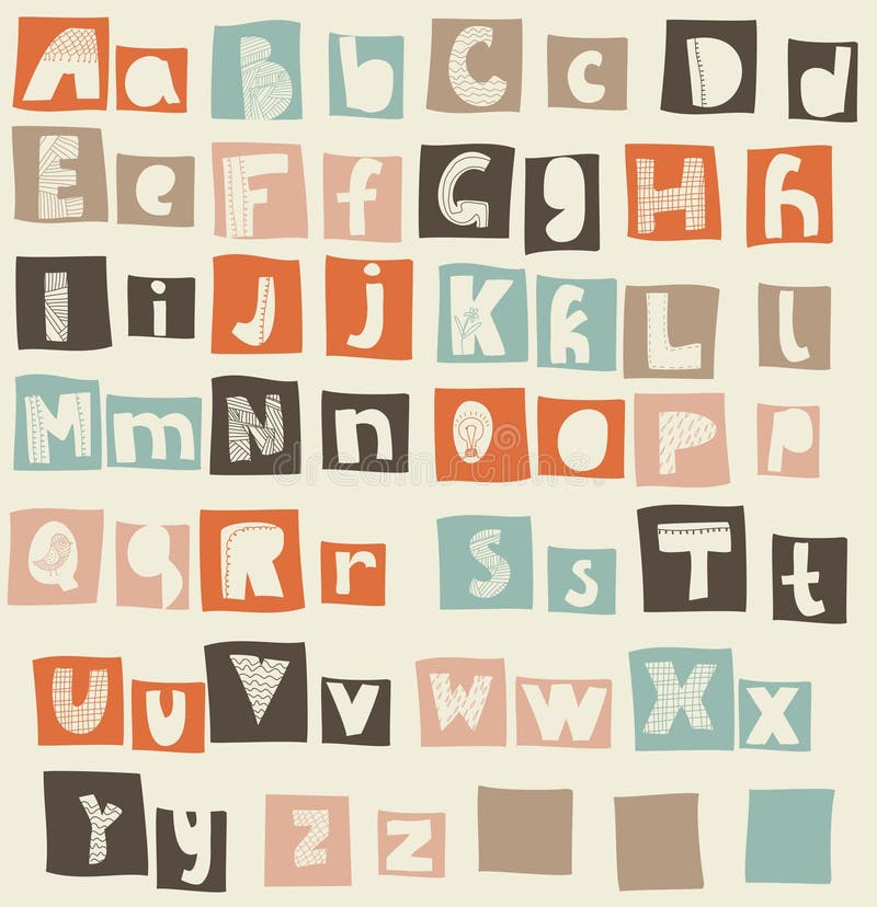 Latin Alphabet Caps and Lower Cases in Vector Stock Vector ...