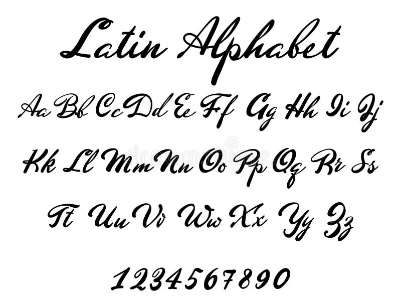 Latin Alphabet. School Font in Cute Sketch 3d Style Stock Vector ... Latin Alphabet. School Font in Cute Sketch 3d Style Stock Vector ...