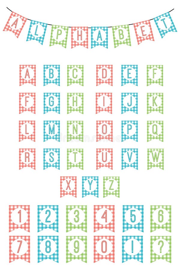 Latin Alphabet Flags Parties Stock Illustration - Illustration of ...