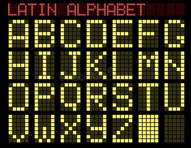 Latin alphabet. Indicator stock vector. Illustration of yellow - 4248156