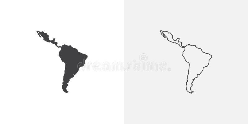 Latin America Thin Line Vector Icon Set Stock Vector - Illustration of ...
