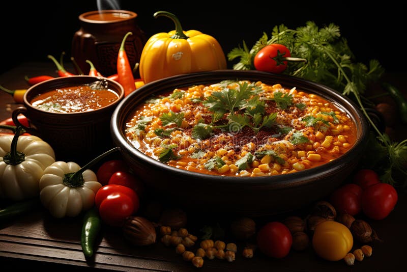 Latin American Dish Locro Beautifully Served on Table Stock Photo ...