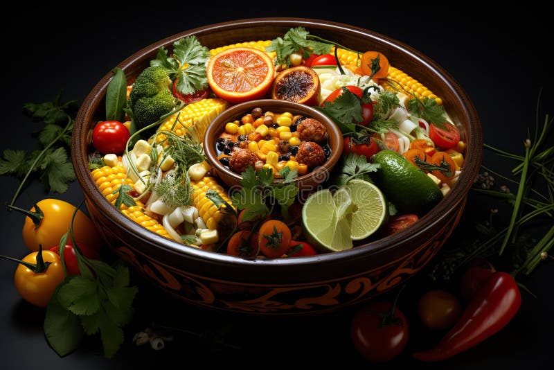 Latin American Dish Locro Beautifully Served on Table Stock Image ...
