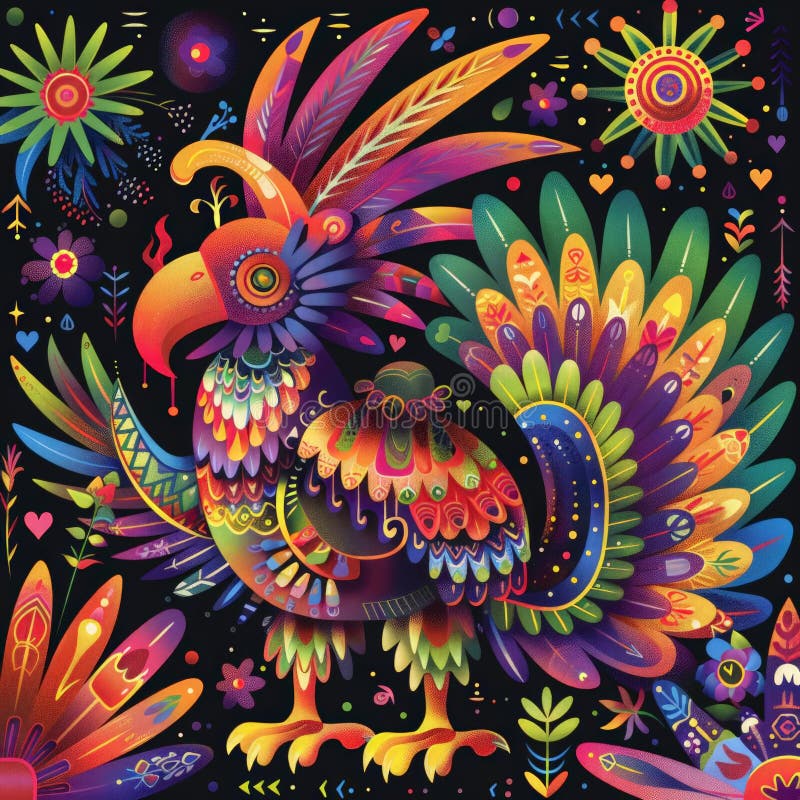 Latin American Folklore, Mythical Creatures, Flat Design Stock ...