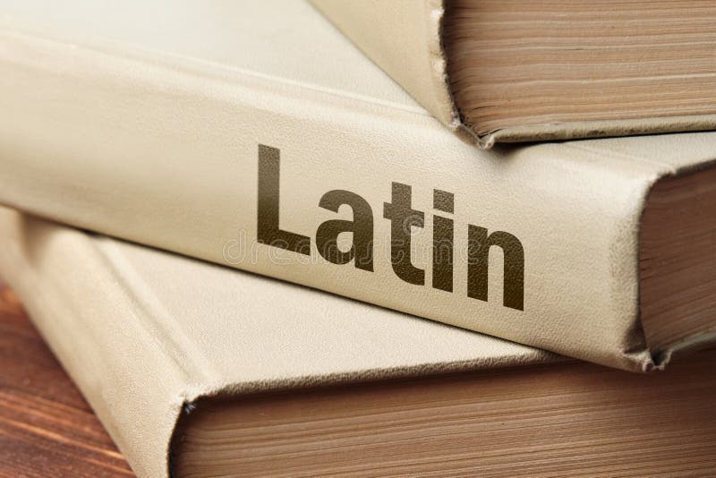 Latin Book Concept on a Wooden Table for Learning Stock Photo - Image ...