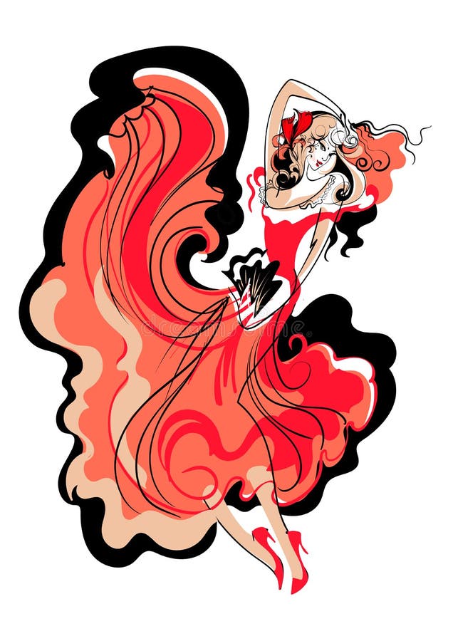 Latin dance stock vector. Illustration of drawing, motion - 72162053