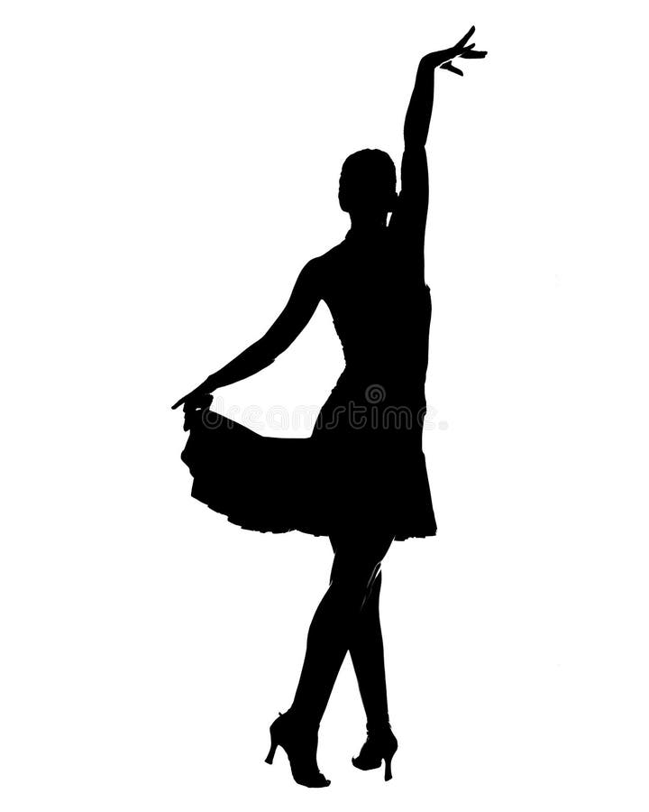 Latin dancer silhouette stock illustration. Illustration of isolated ...