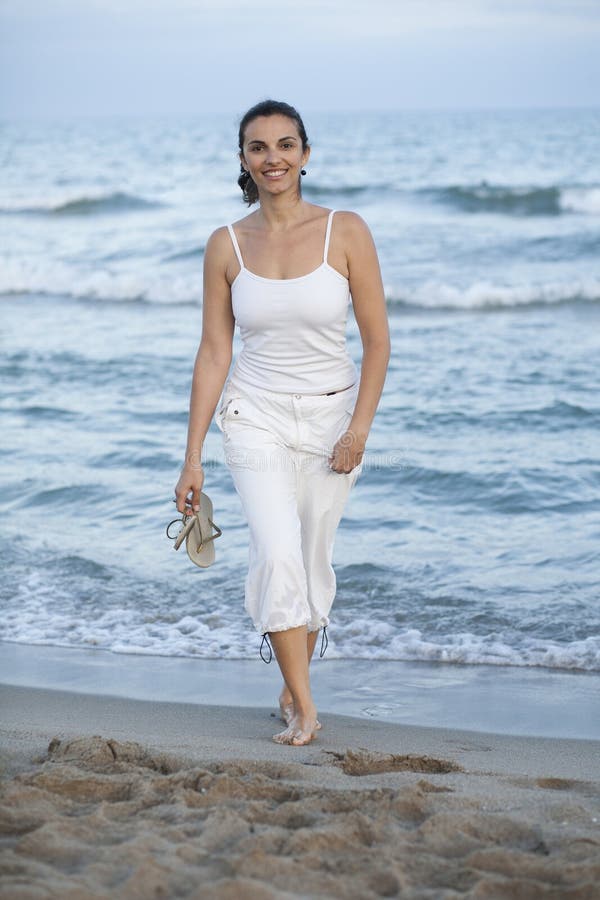 Latin Female Model on the Beach Stock Photo - Image of black, healthy ...
