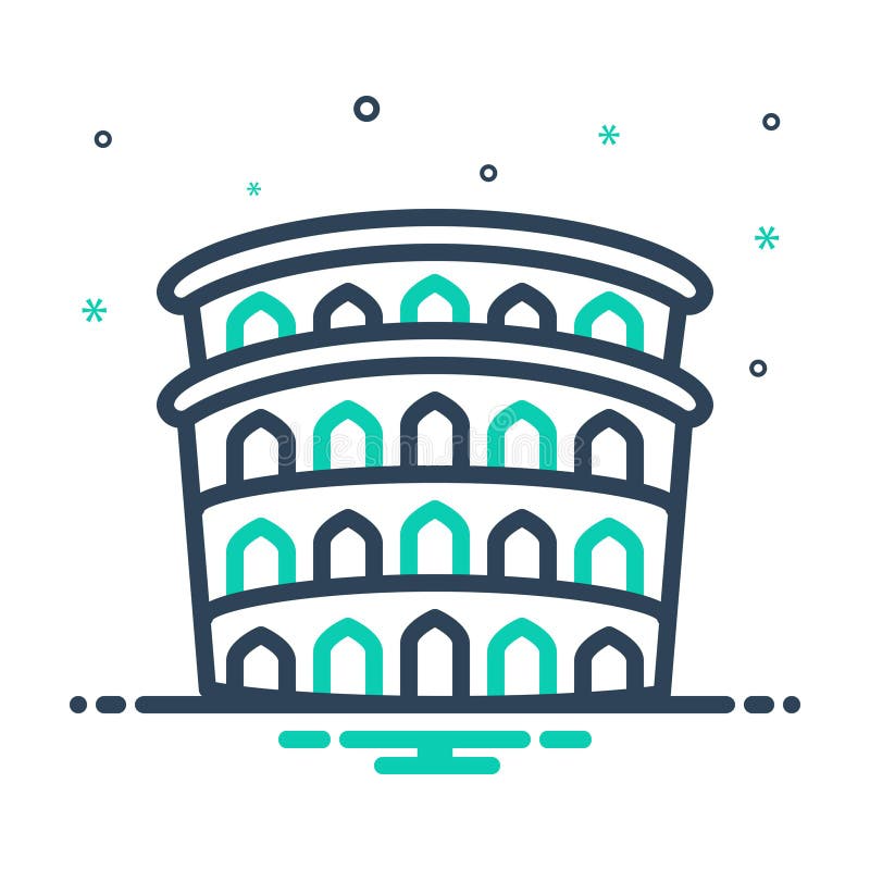 Mix Icon for Latin, Greek and Roman Stock Vector - Illustration of ...