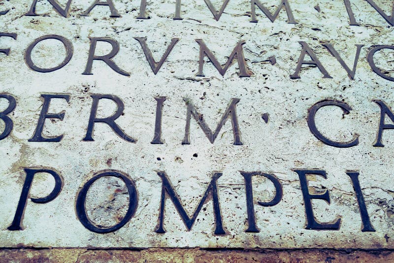 Latin Inscription on Wall, Italy Stock Image - Image of history, detail ...