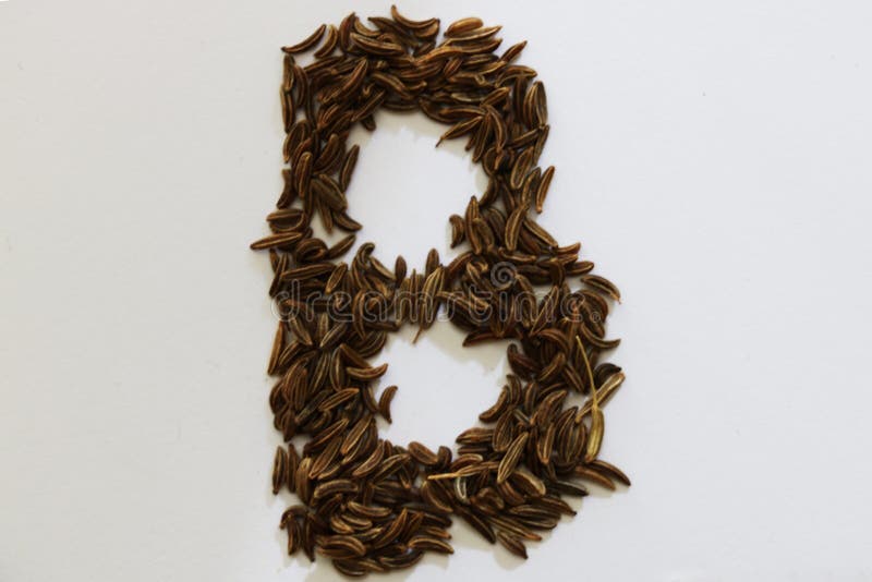 Latin Letter C on a White Background of Cumin Stock Image - Image of ...