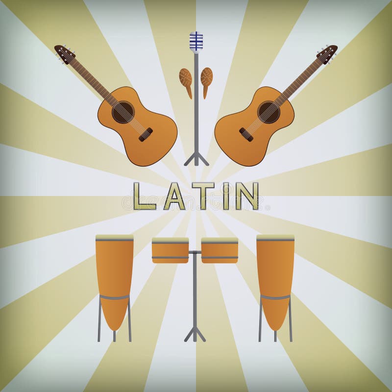 Latin stock illustration. Illustration of equipment, musical - 44435993