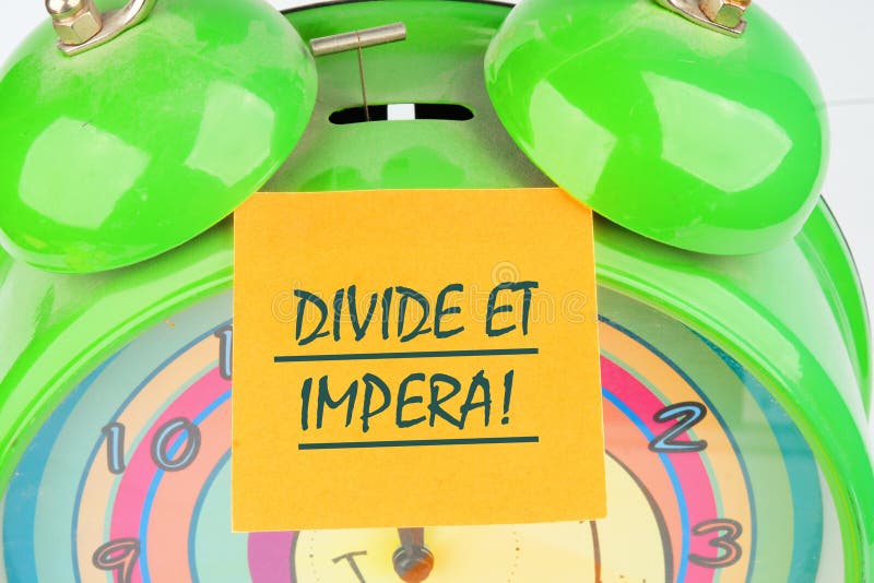 Latin Quote Divide Et Impera Meaning Divide and Conquer. Stock Photo ...