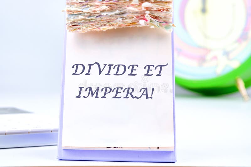 Latin Quote Divide Et Impera Meaning Divide and Conquer. the Best ...